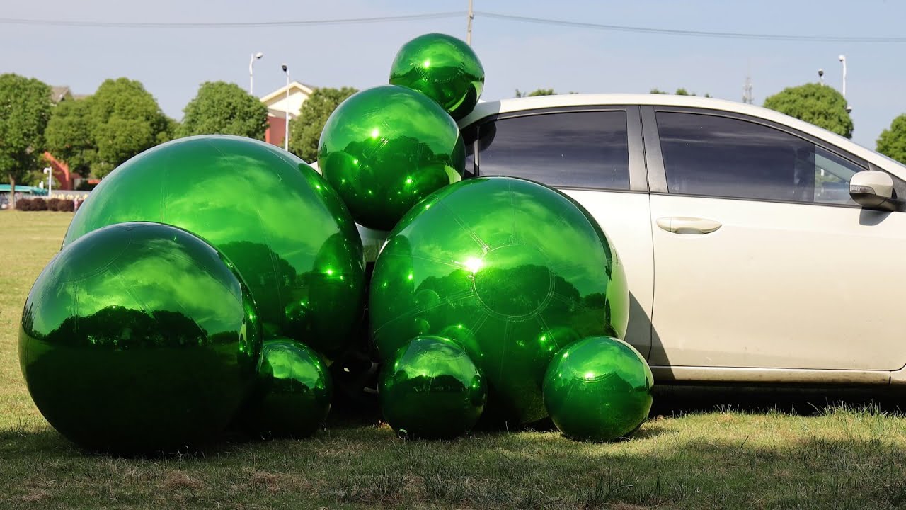 Green Inflatable Mirror Ball Reusable Big Bubble Balloon - YouTube