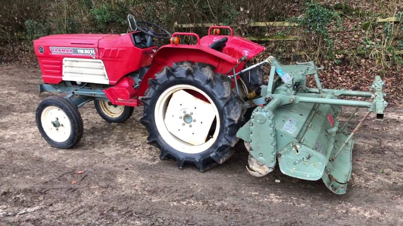 Yanmar 2010 2WD Compact Tractor with 5ft Rotavator FOR SALE - YouTube