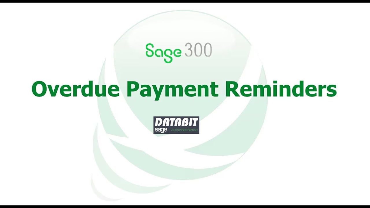 AR Overdue Payment Reminders solution - YouTube