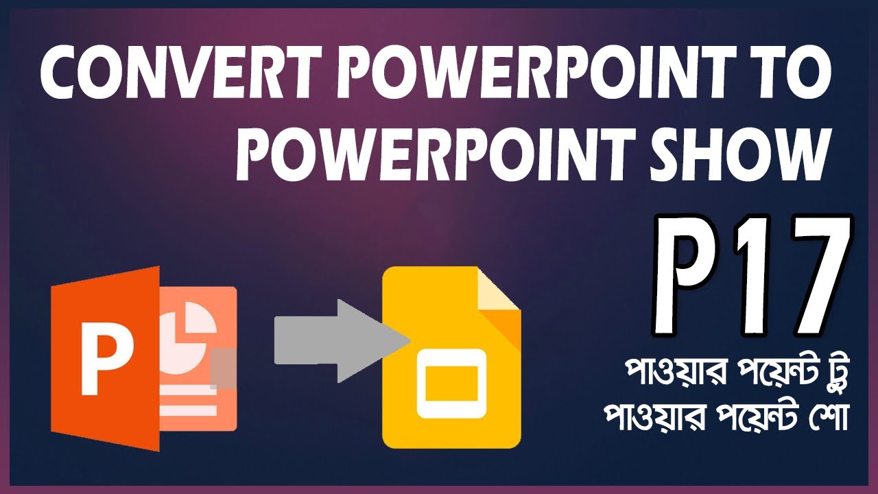 How to Convert PowerPoint to PowerPoint Show - YouTube