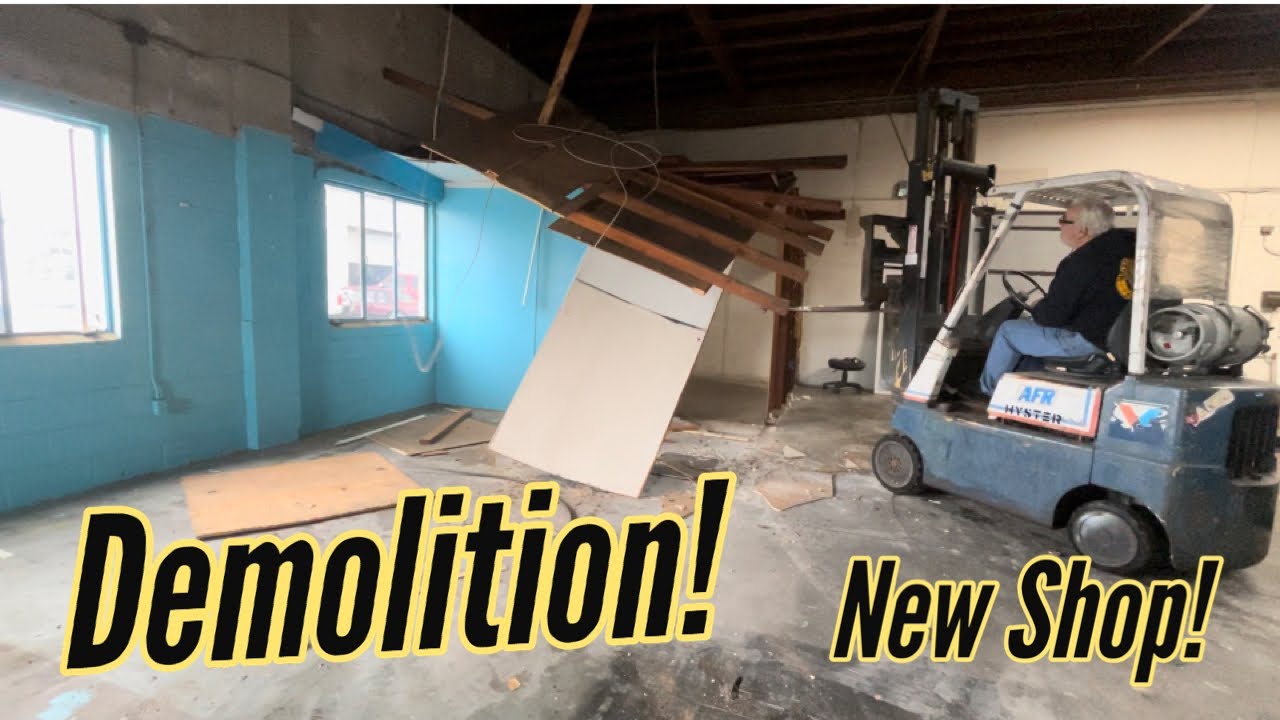 Demolition!!! Getting ready for a new shop addition! - YouTube