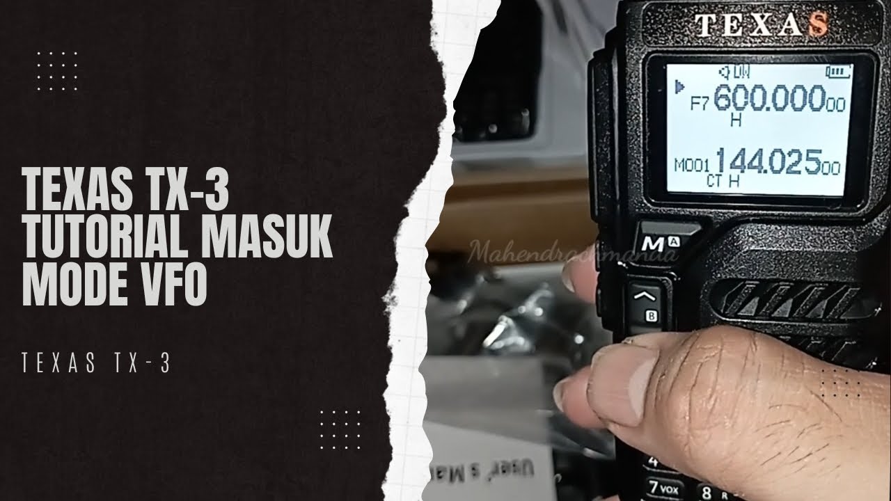 HT TEXAS TX3 - #tutorial masuk mode frekuensi variabel - YouTube