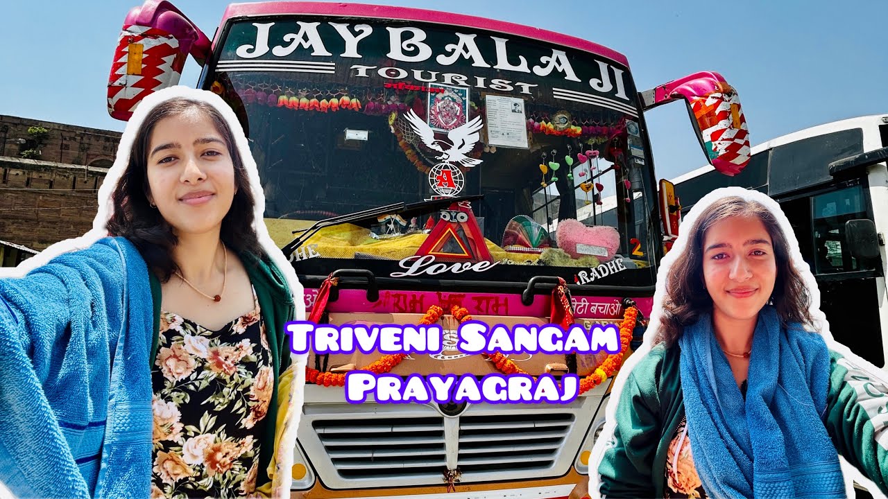 First time Bus 🚌 Drive ki 🤪Triveni Sangam Prayagraj Phuch gye - YouTube
