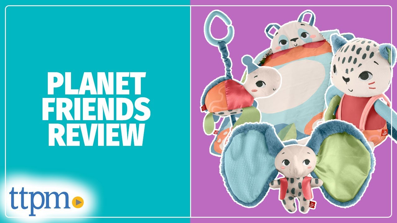 Planet Friends Bounce Turtle, All Ears Lovey, Snow Leopard, and Roly ...