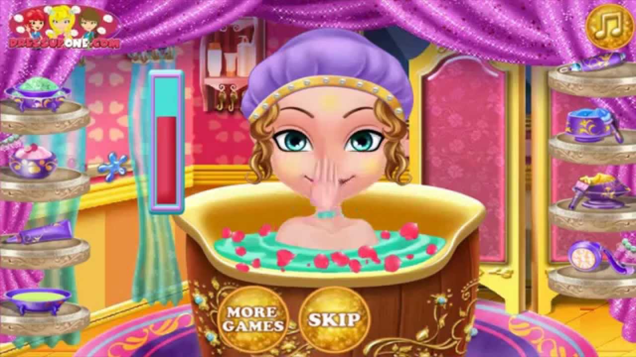 Disney Princess Spa and Dressup - YouTube