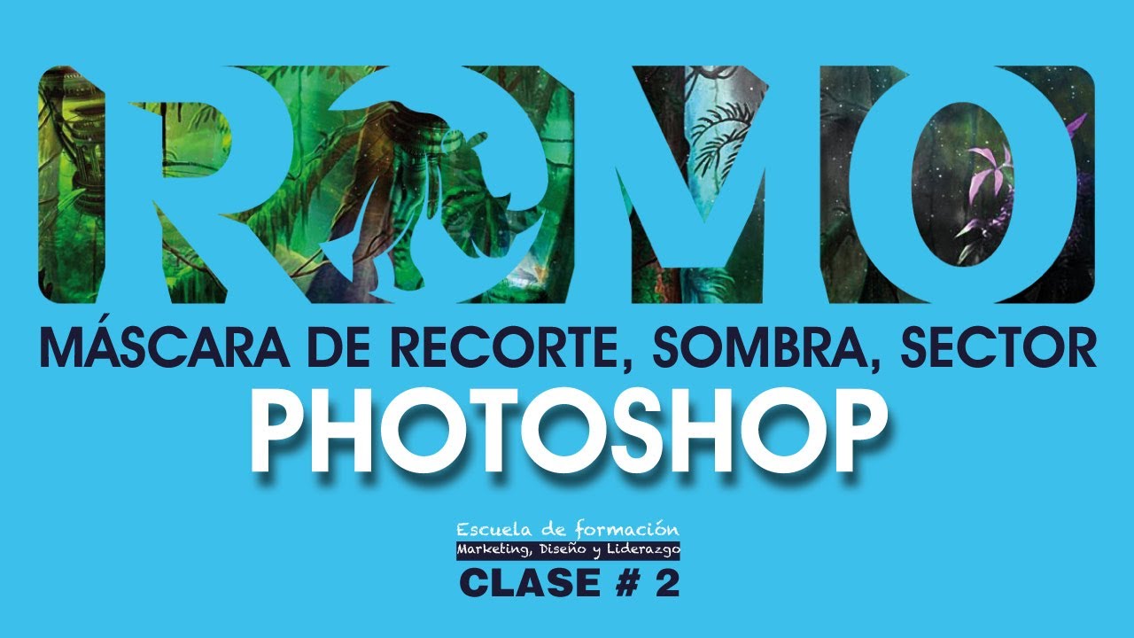 PHOTOSHOP: MÁSCARA DE RECORTE, SOMBRA A UN ELEMENTO Y SECTOR / ROMO ...