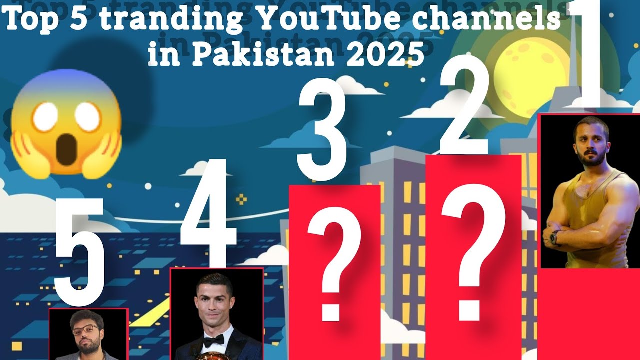 Top 5 tranding YouTube channels in Pakistan 2025 😱 - YouTube