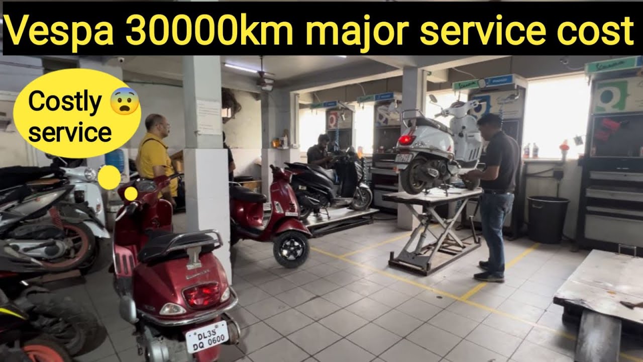 Vespa SXL || 30000km | major service | service cost 😡| service ...