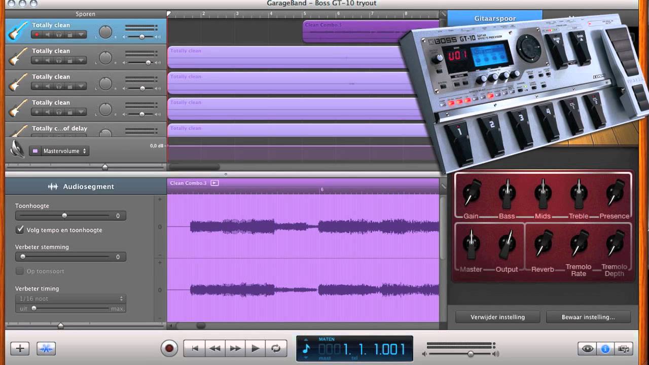 Boss GT-10 Guitar Effects Processor initial tryout - YouTube