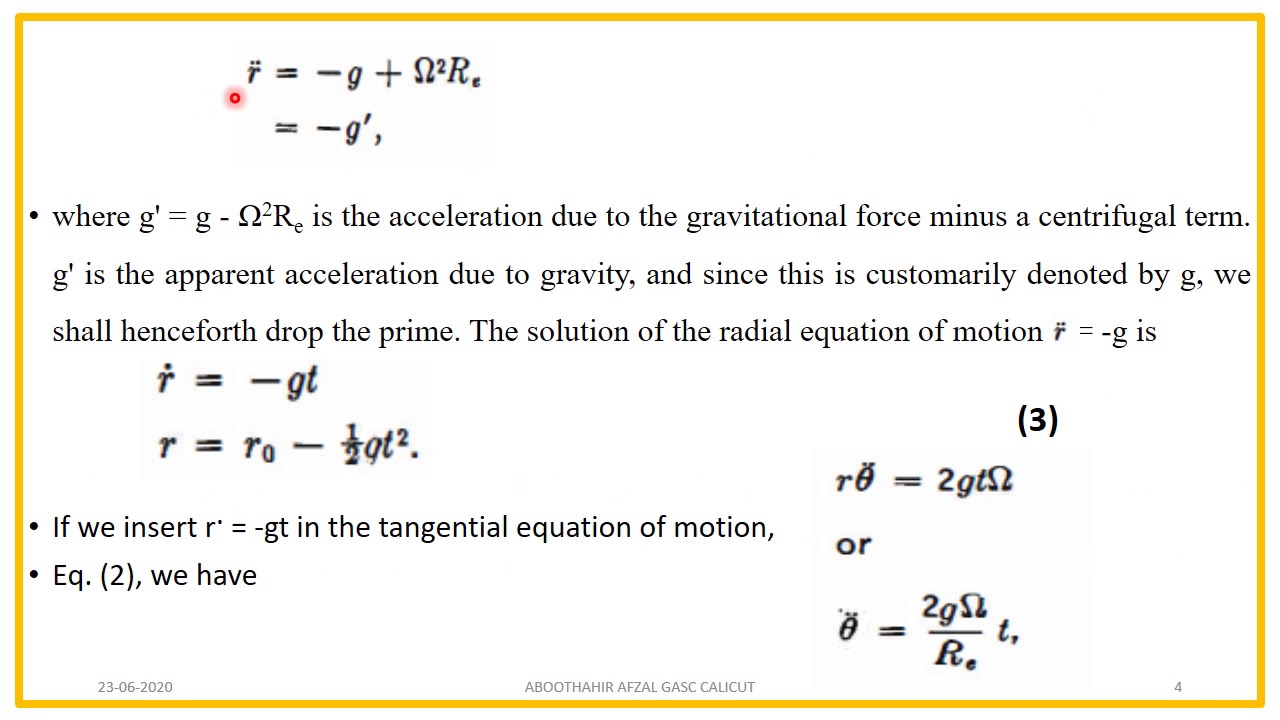 Deflection on a falling body -Coriolis effect - YouTube