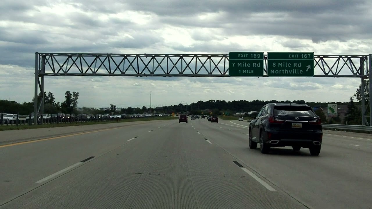Detroit Bypass (Interstates 96 & 275 Exits 164 to 170) south/eastbound ...