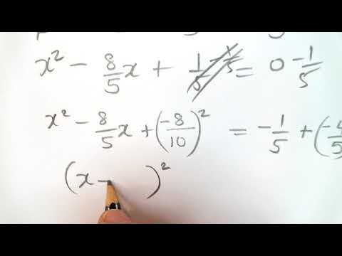 Completing the square IGCSE Ex 13 10 Q4c - YouTube