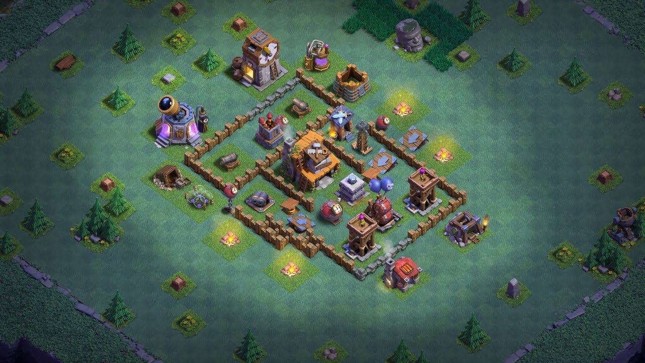 New ULTIMATE BH4 TROPHY [defense] Base 2021 Builder Hall 4 Trophy Base ...