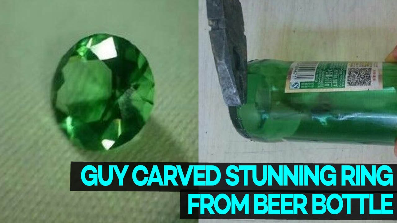 Man Creates Perfect Stunning Wedding Ring out of Ordinary Glass Bottle ...
