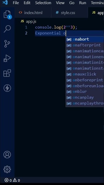 exponential operator in #javascript #shots #short - YouTube