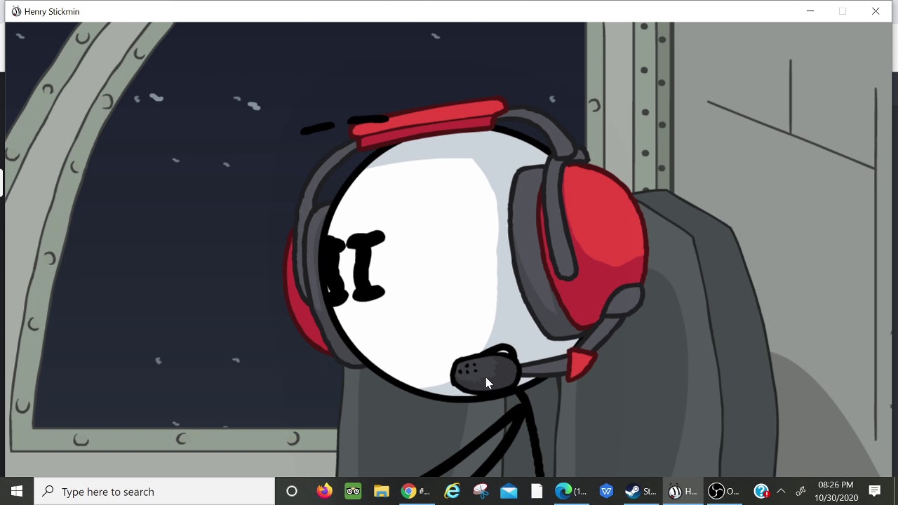 Henry Stickmin jumps off a cliff - YouTube