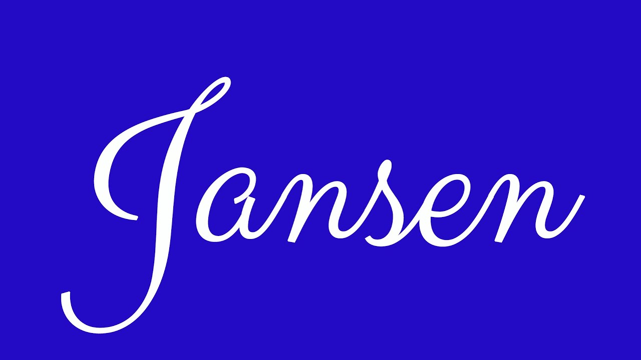 Learn how to Write the Name Jansen Signature Style in Cursive Writing ...