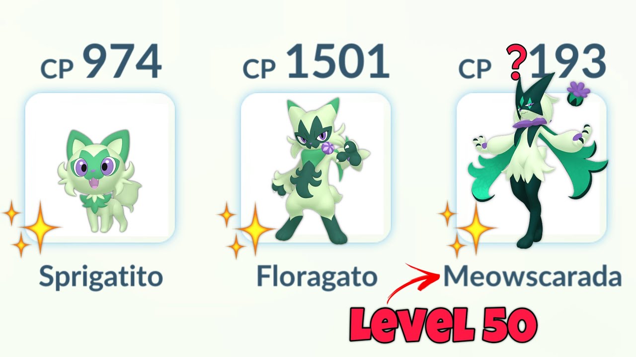 LeveL 50 Shiny MEOWSCARADA Evolution Only Challenge (Pokemon GO) - YouTube