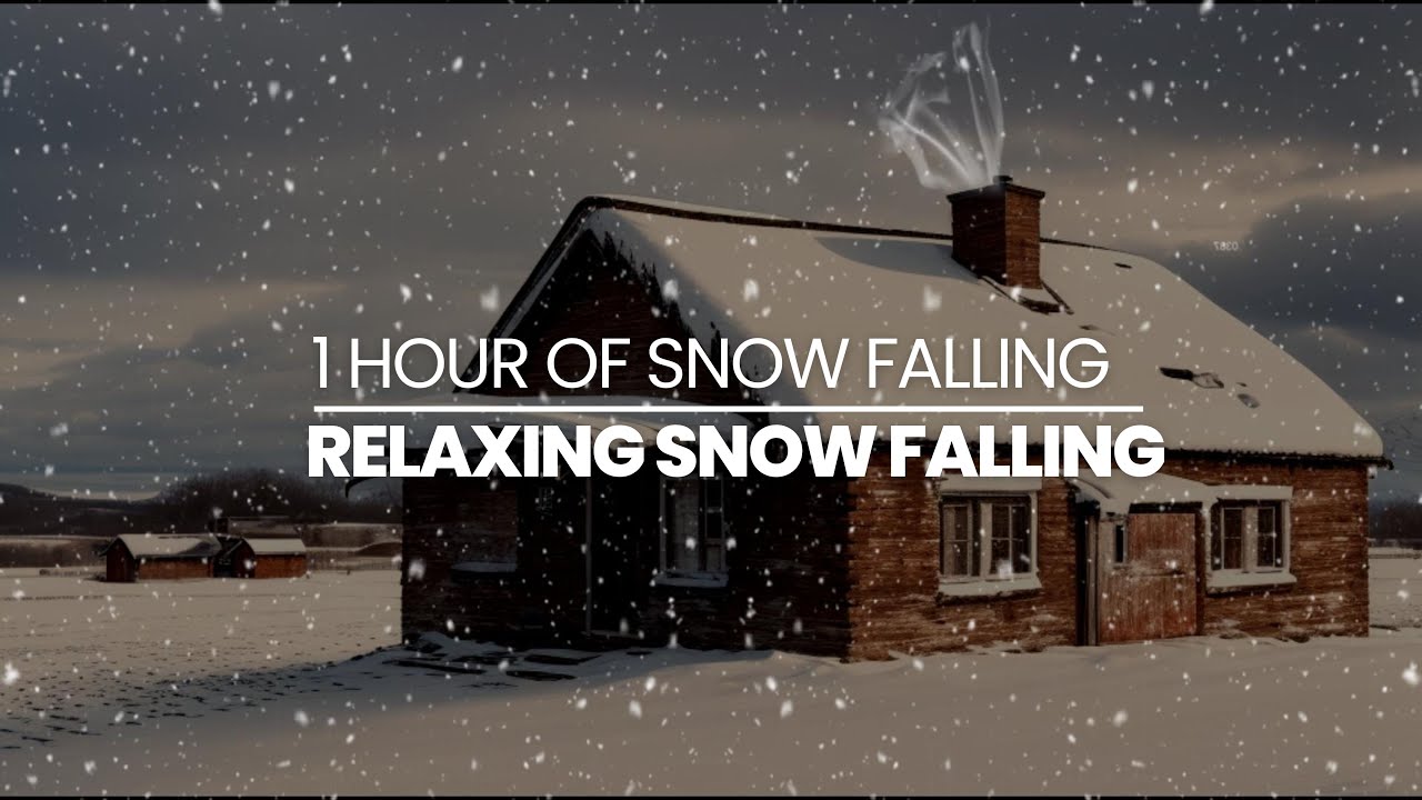 1 Hour Of Beautiful Snowfall in the Village┇ Howling Wind Sounds for ...