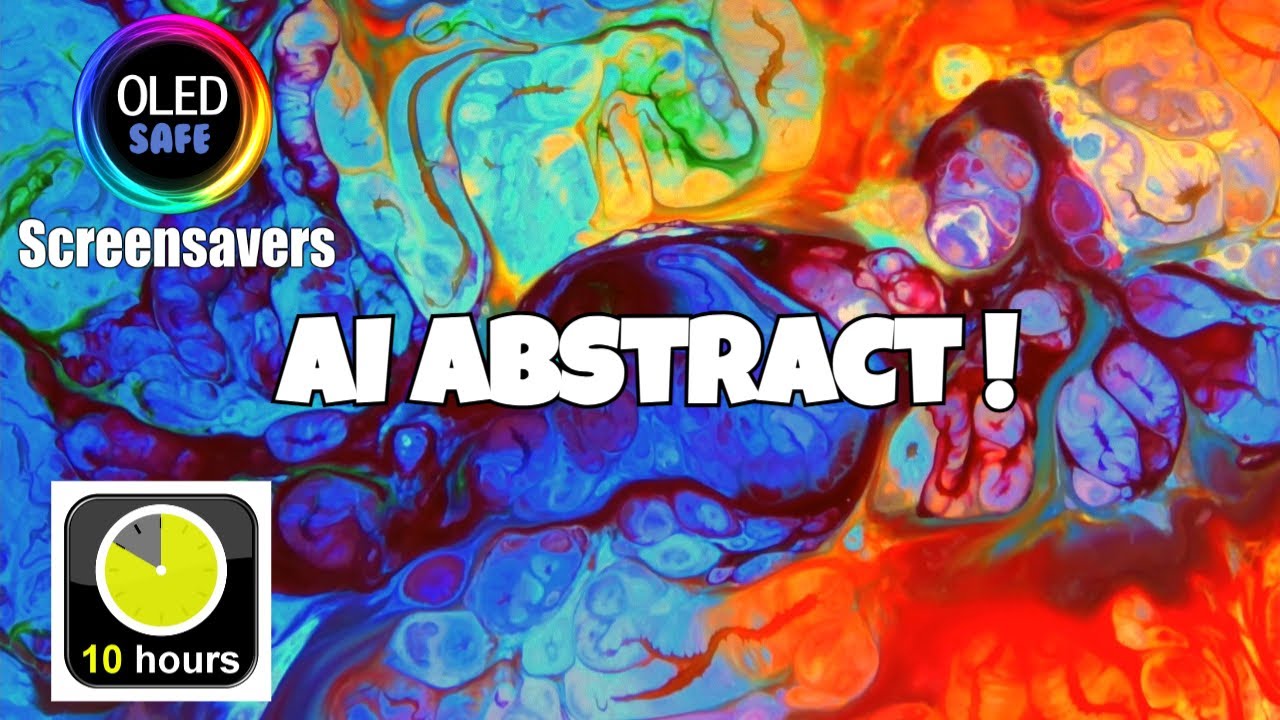 AI Multicolored Abstracts Screensaver - 10 Hours - OLED Safe - YouTube