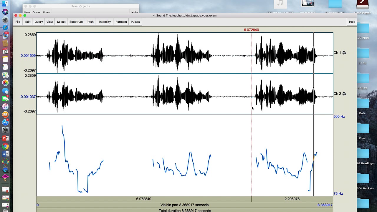 Praat Sentence Stress Demo - YouTube