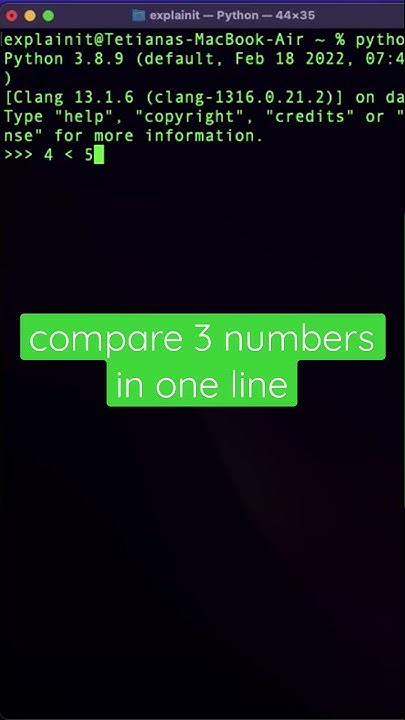 How to compare 3 numbers in one line in Python - YouTube