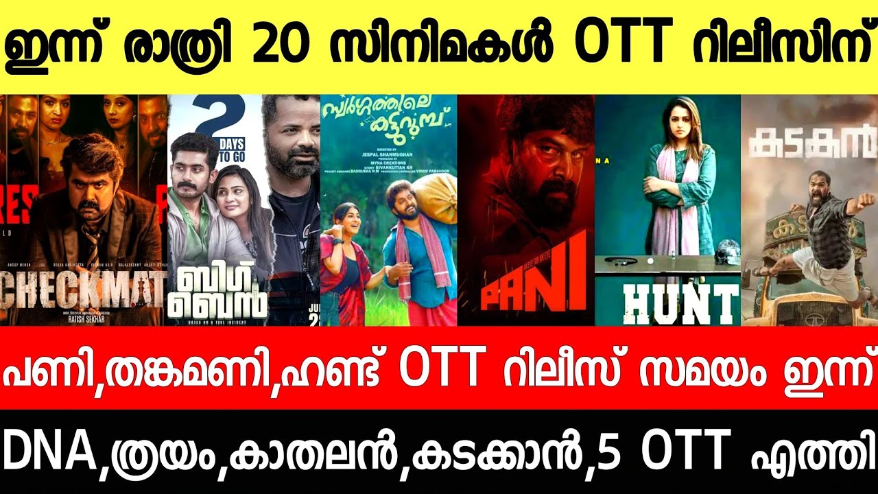 New Malayalam Movie Marco,Pani,Hunt,Thankamani OTT Release Today ...