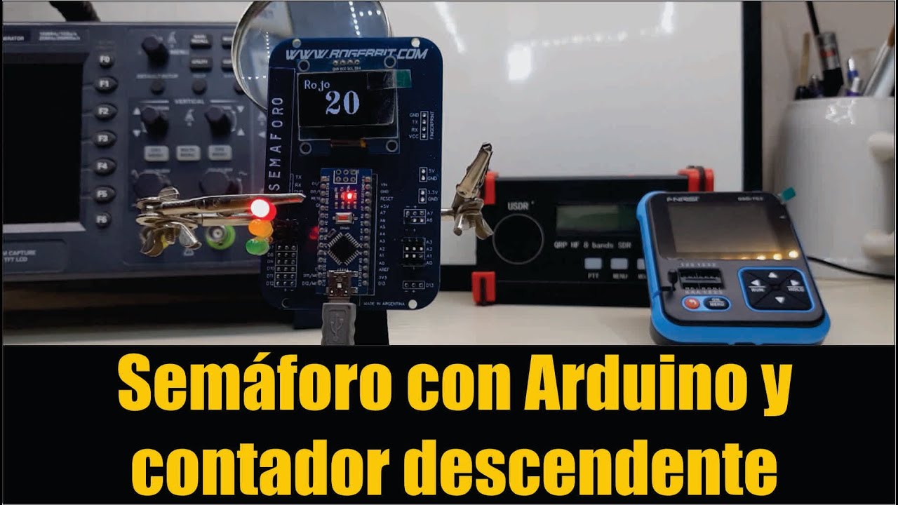 Semáforo con Arduino y contador descendente - YouTube