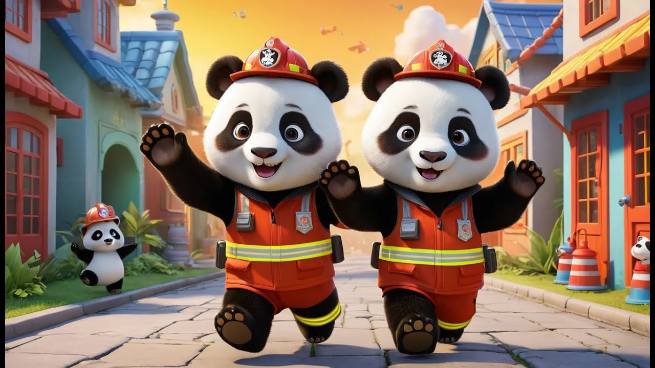 Ten Little Pandas on the Rainbow Rescue Truck | Fun Panda Song for Kids ...