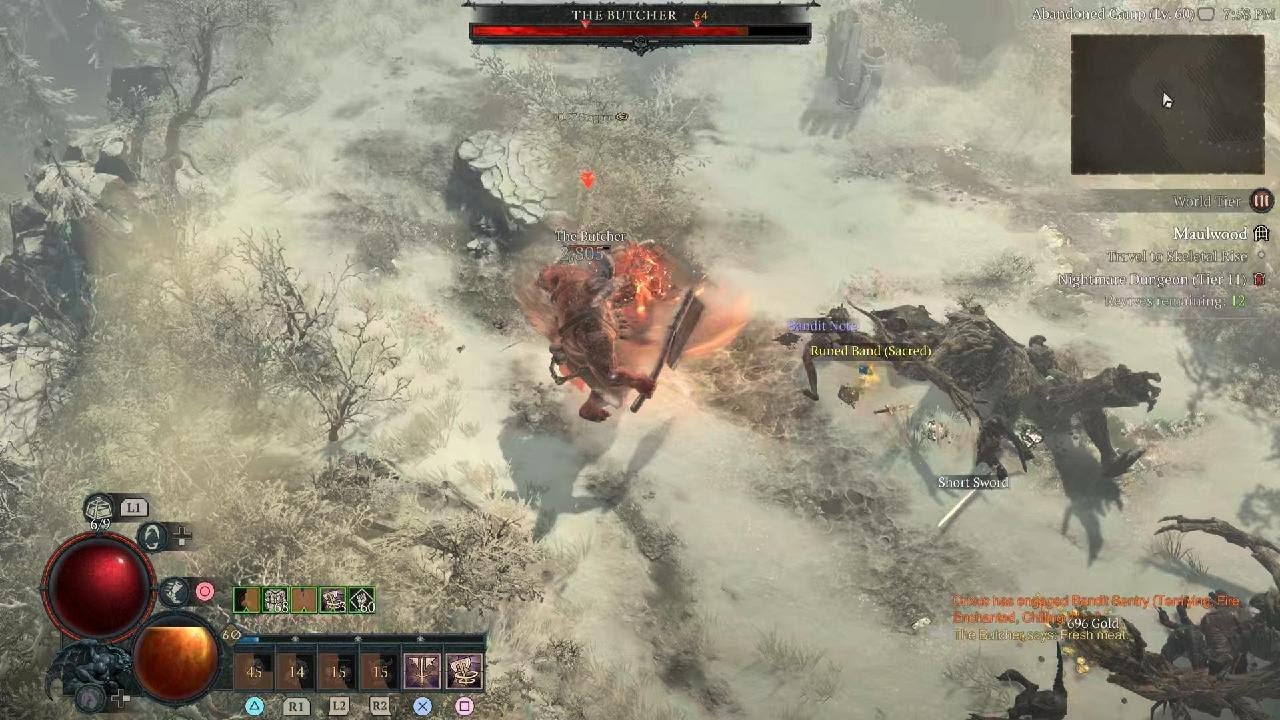 Diablo IV - killing Butcher + UNIQUE legendary drop... again!!!😊 - YouTube