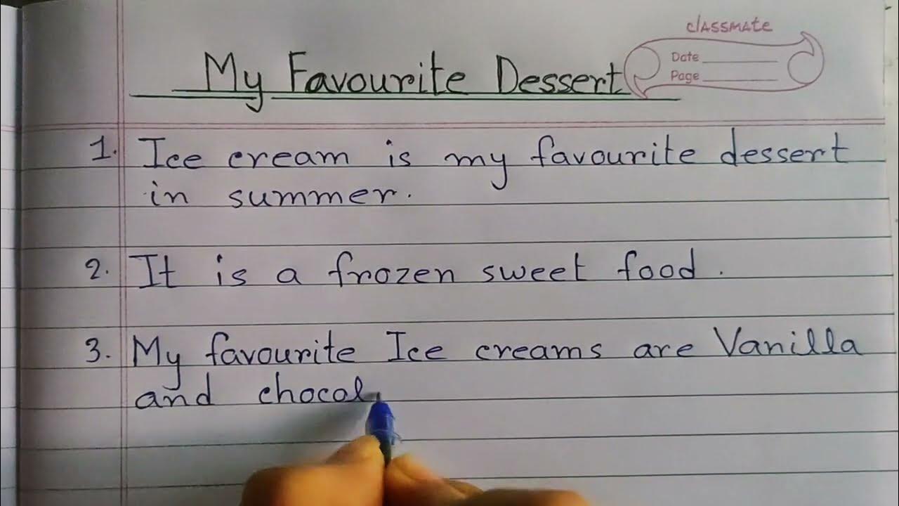 10 lines Essay on My Favourite Dessert | My Favourite Dessert Essay in ...