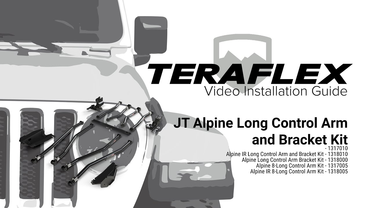JT Long Arm & Bracket Kit Install | TeraFlex - YouTube