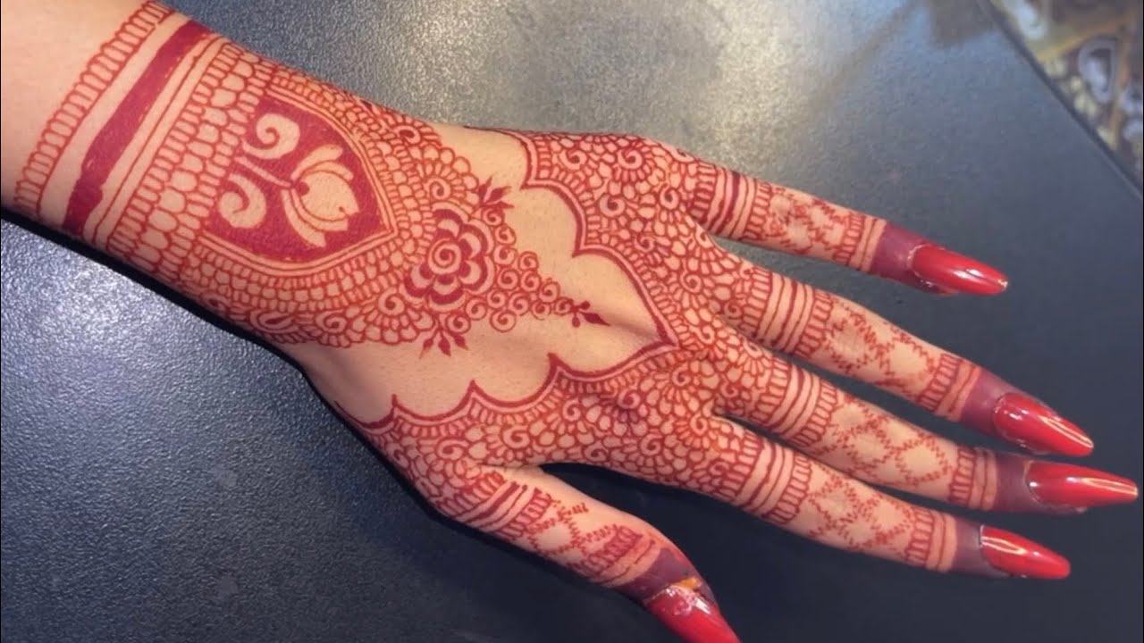 Wrist length heavy henna tutorial with you💞#henna_by_abs #youtube # ...