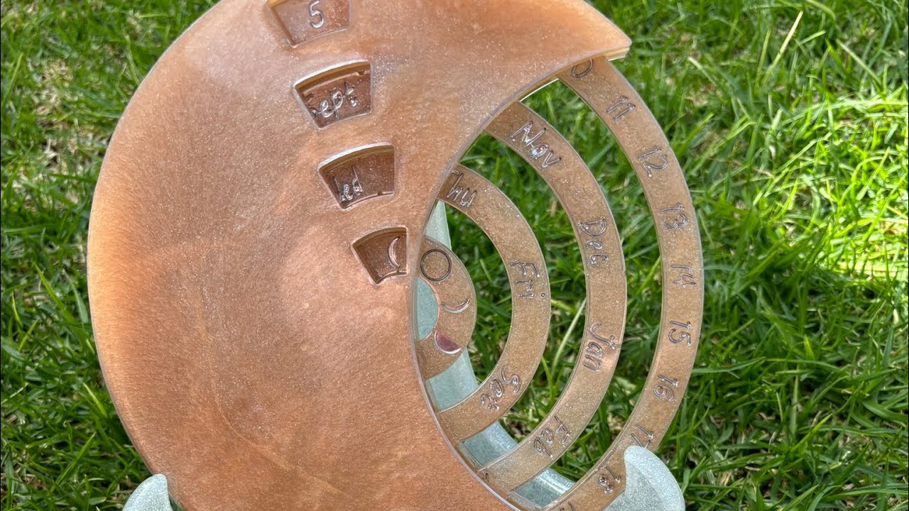 Spinning resin calendar with matching phone stand - YouTube