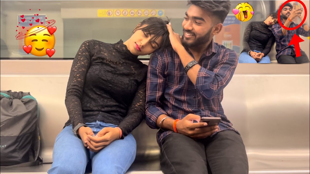 SLEEPING ON STRANGERS IN THE METRO PRANK | PART - 5 | PRANK ON BOY'S 😍🤤 ...
