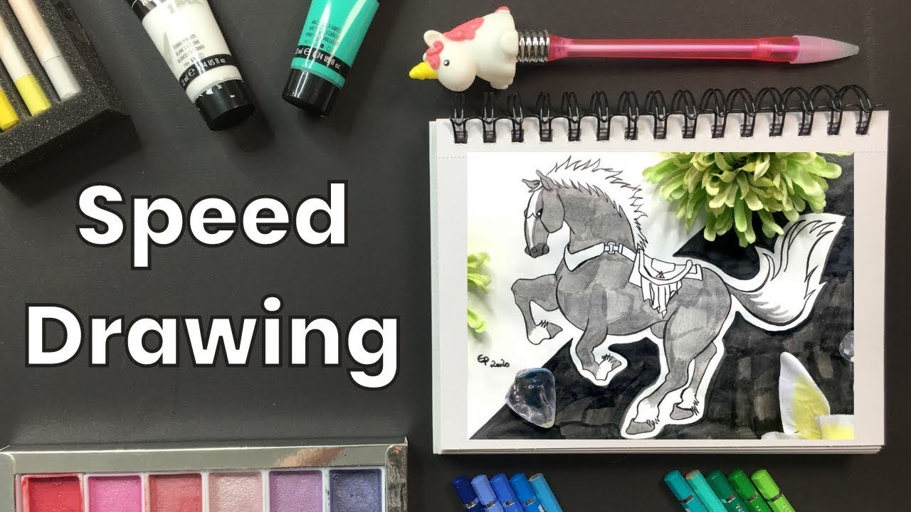 Linktober 2020 Day 7 - Epona (Zelda, Ocarina Of Time, Speed Drawing ...