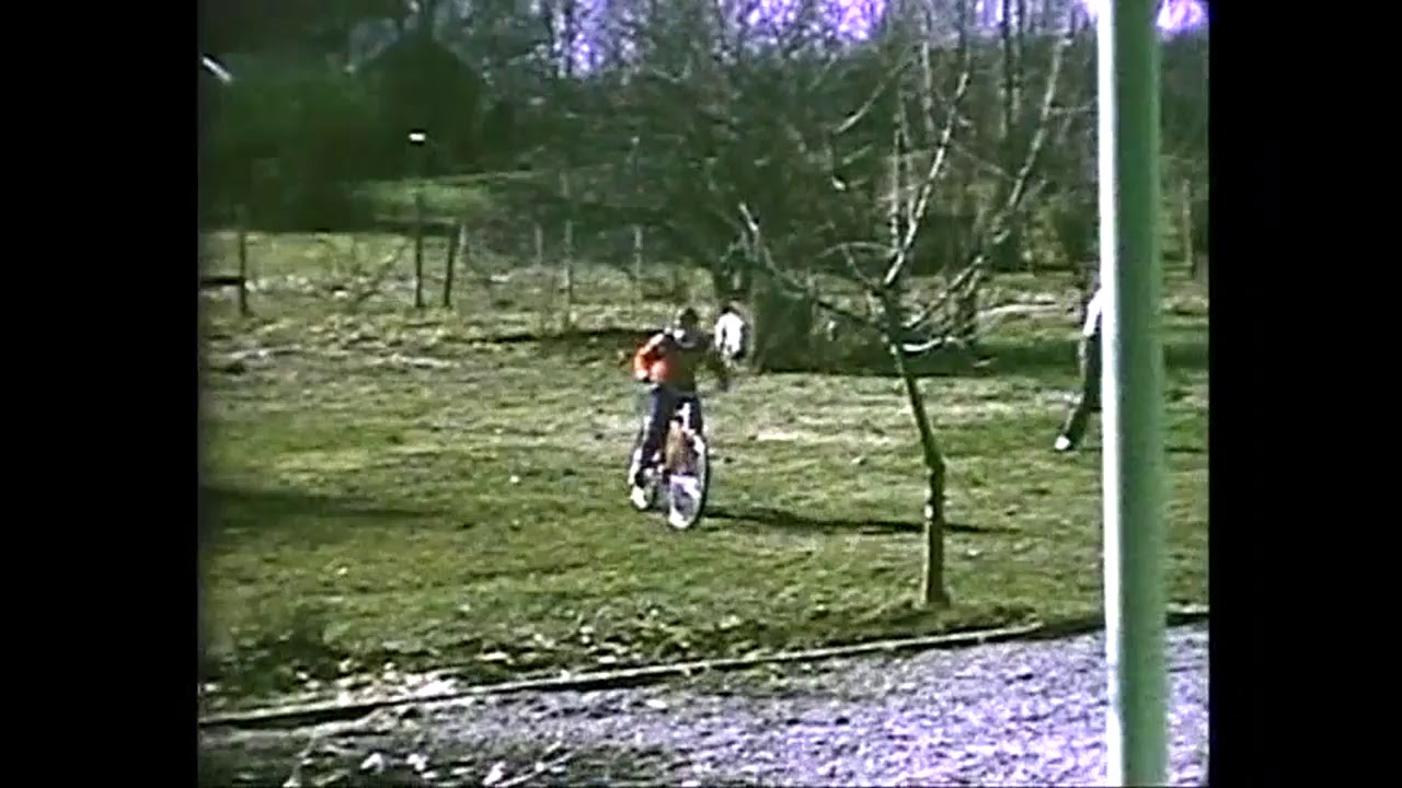 Reel 11 17 Jackie Matheny on bike in back yard famous landing - YouTube