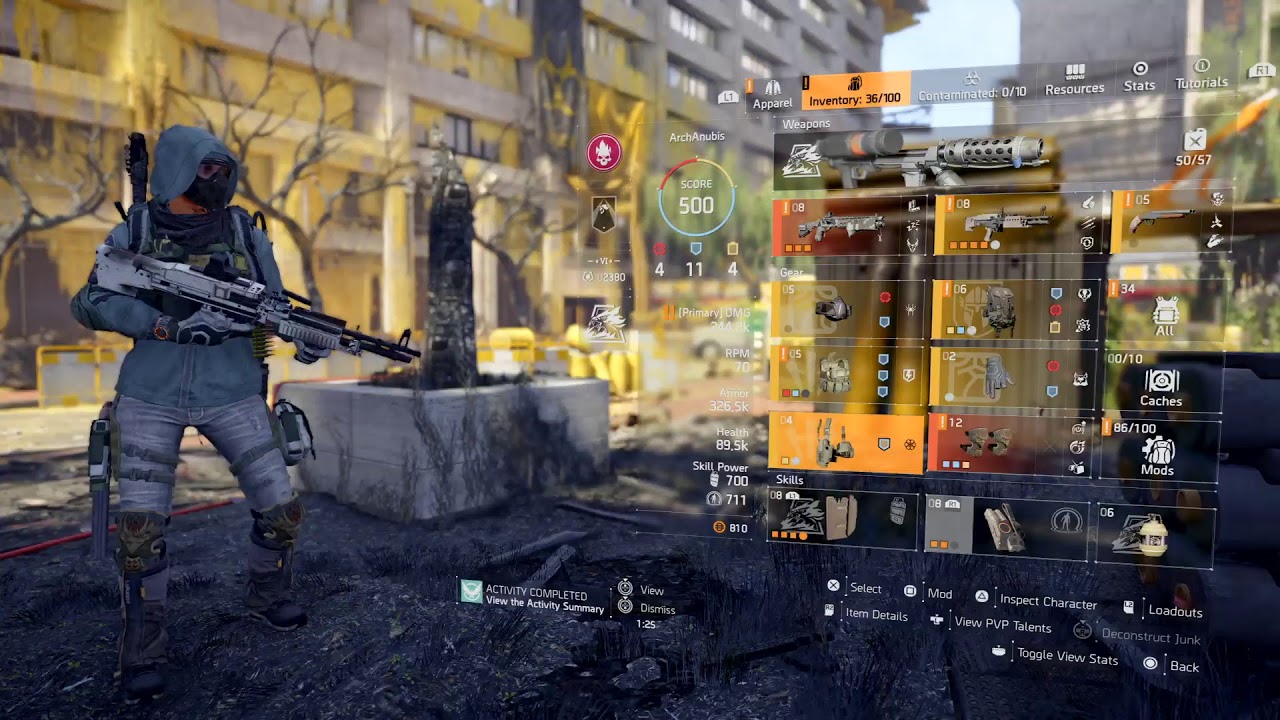 Division 2 PS4 gameplay - Firewall Tank + Exotic kneepad Build V 2.0 ...