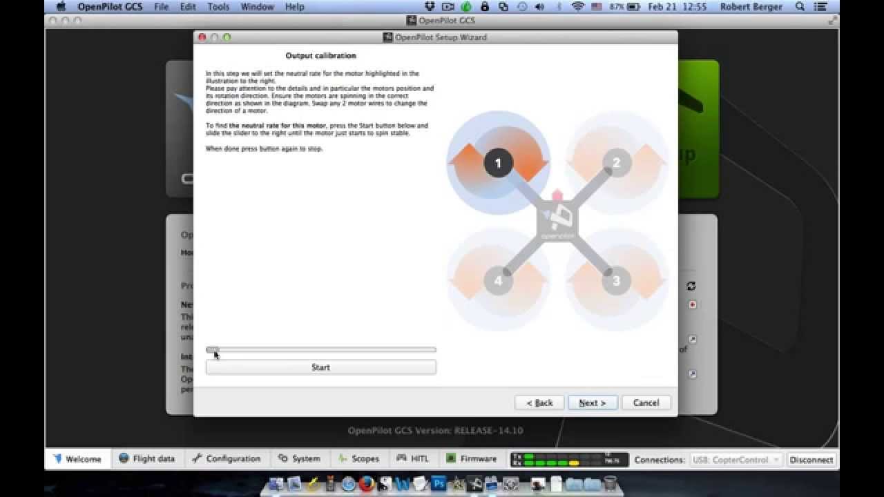 CC3D Setup QAV250 OpenPilot - YouTube