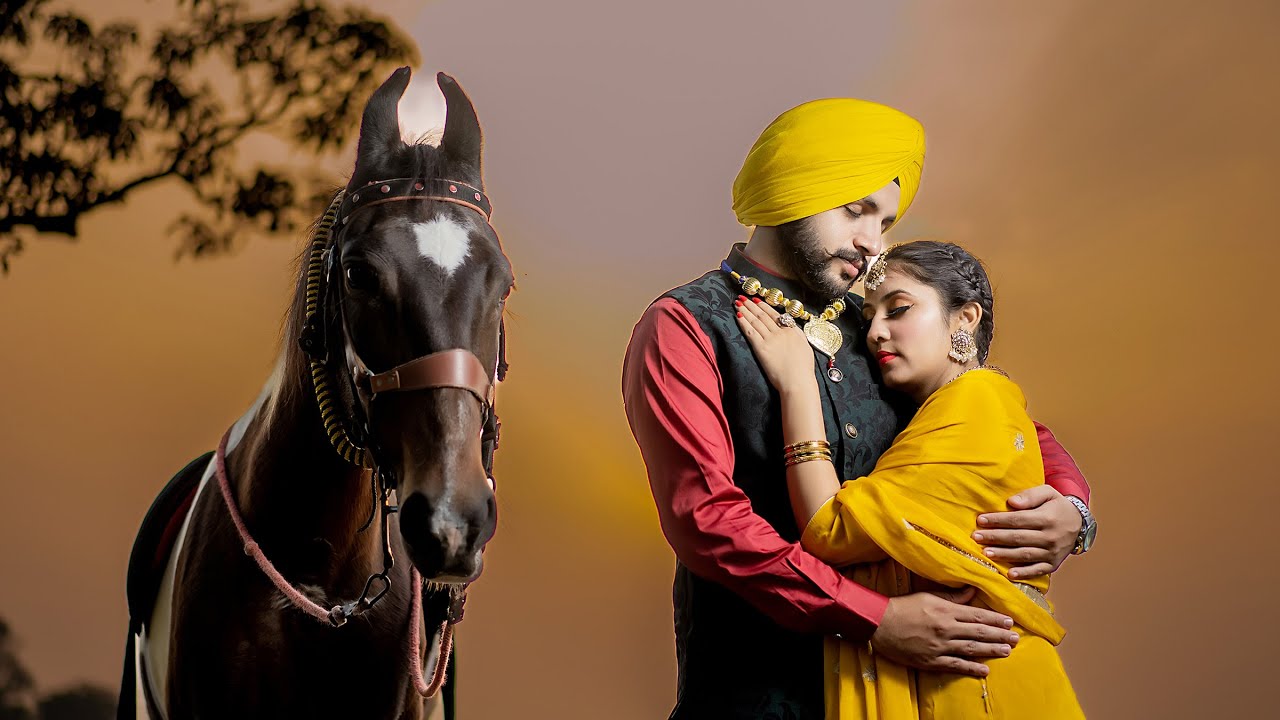GURVINDER | SHARNPREET| LAL HEVALI BEST PRE WEDDING| RANDHIR STUDIOS ...