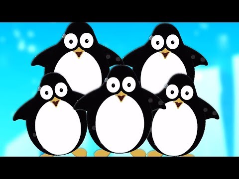 Cinq petits pingouins | sauter sur le lit | Five Little Penguins | Kids Baby Club Française