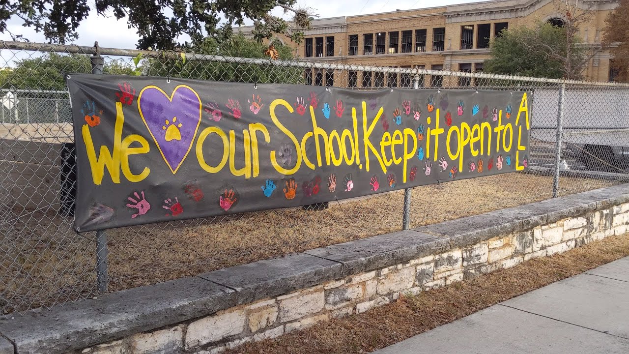 Signs outside Pease Elementary - YouTube