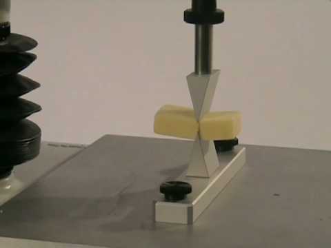 How to measure Texture: Firmness and brittleness of cheese using ...