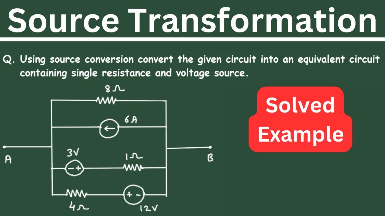 Solving Source Transformation Problem Step By Step Guide For Circuit 5634