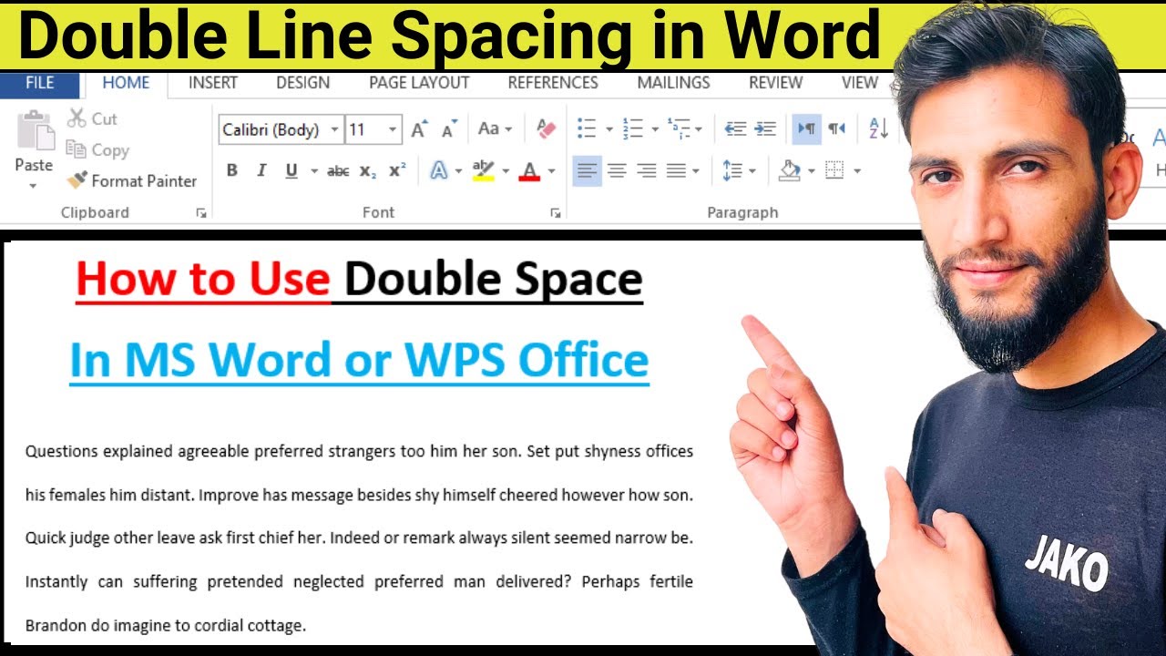how to double space in word | how to increase line spacing in word ...