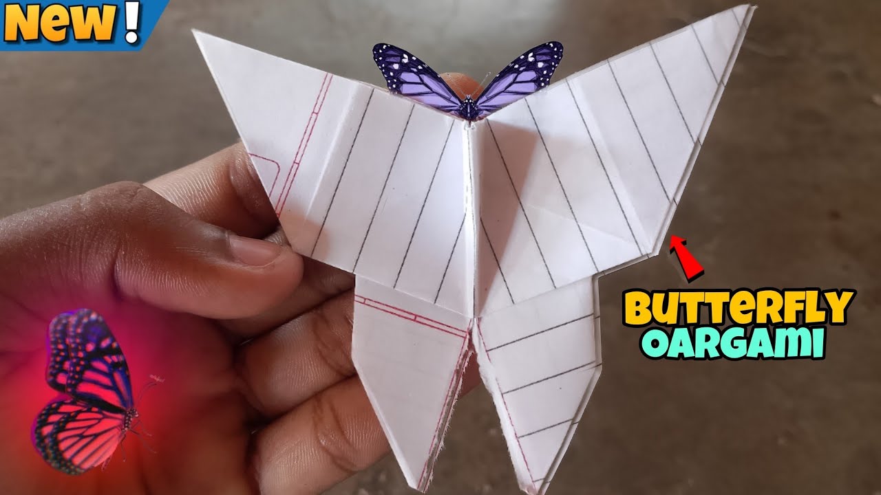 How To Make A Peper Butterfly🦋- 15*15 Pepar Butterfly Origami - YouTube