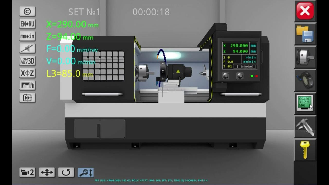 SIMULATOR CNC BUBUT PROGRAM TAPER/TIRUS - YouTube
