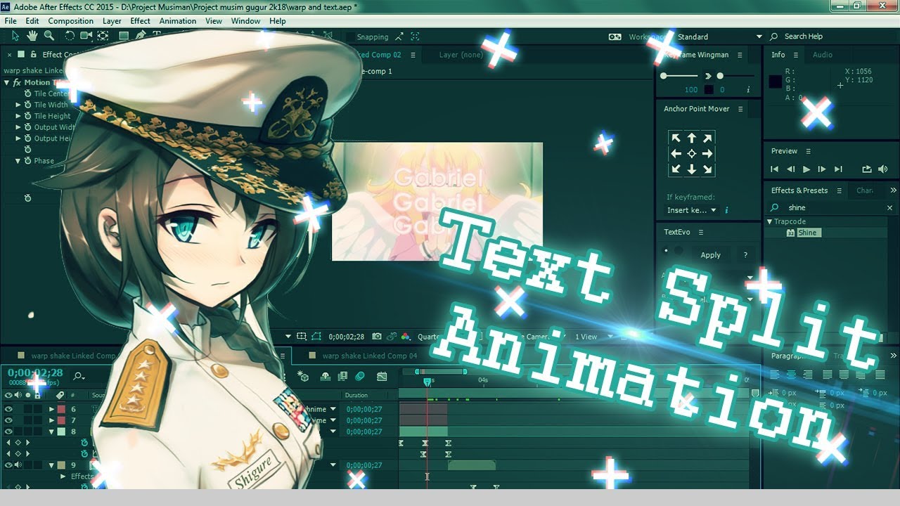 [AE/AMV] Split text effect | Tutorial - YouTube