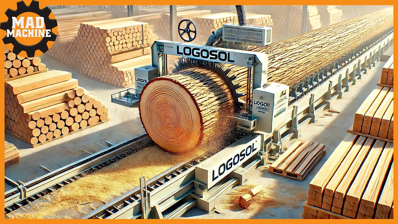 EXTREME Automatic Wood Sawmill Machine Modern Technology | Fastest Wood ...