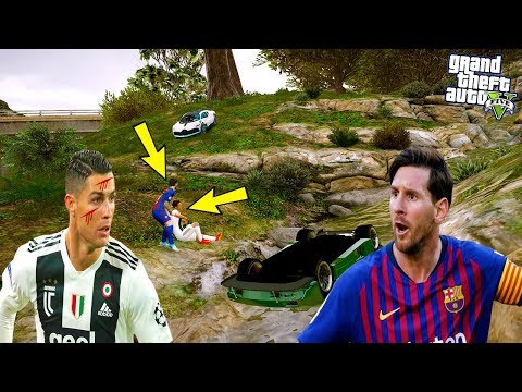 RONALDO YARIŞIRKEN KAZA YAPIYOR MESSİ HAYATINI KURTARIYOR! - GTA 5